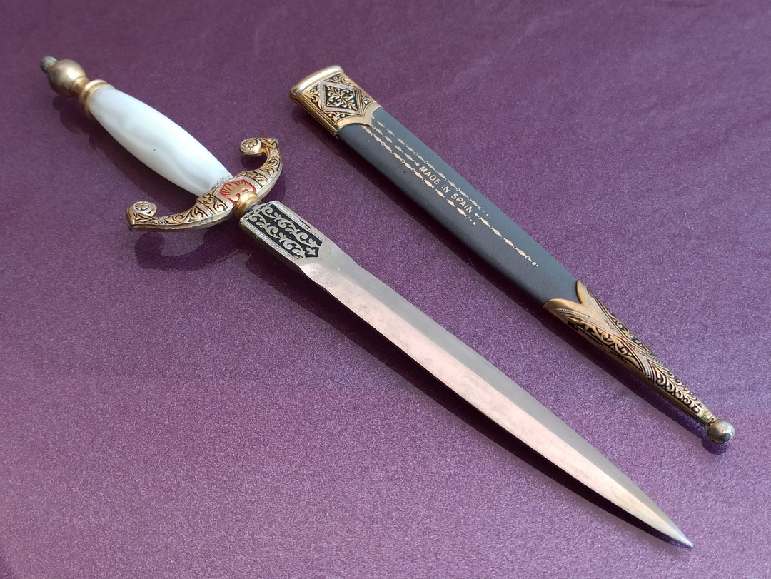 Toledo LETTER OPENER, Letter Opener Sword in Scabbard, Bronze Letter ...