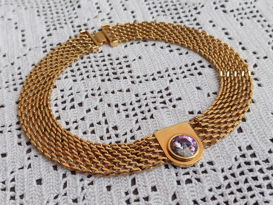 Vintage Necklace Choker, Antique Gold Plated Choker, Spanish Vintage ...