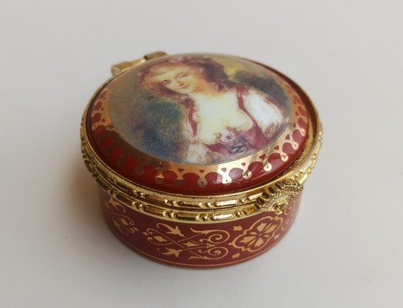 Fine Porcelain Woman Box, Vintage Box, Jewellery Box,… - Gem