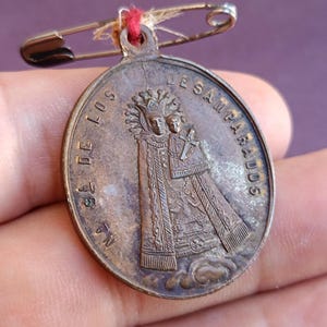 Maria, Jesus Y Jose Religious Brass Medal, Ntra Sra De Los Desamparados ...