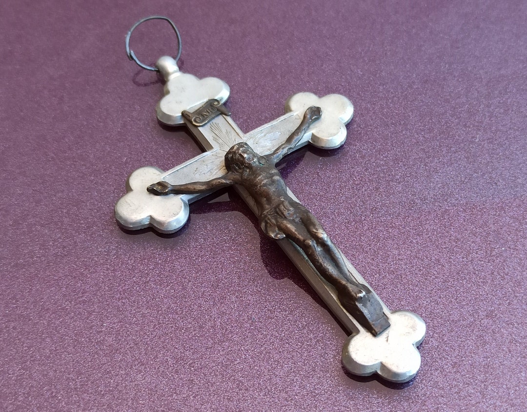 1950 Jesus Christ Cross Pendant, Jesus Cruz, Religious Cross, Old ...