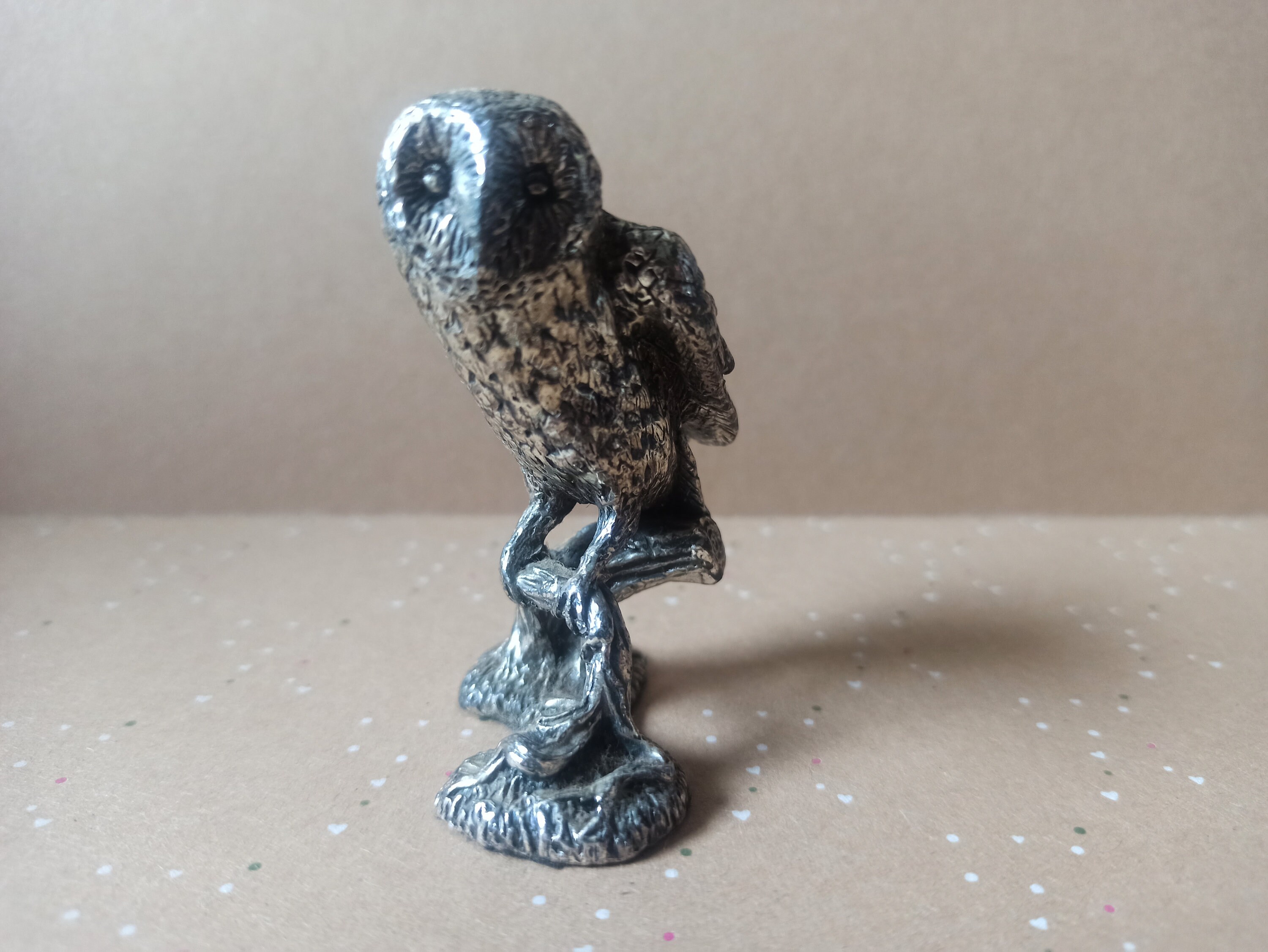 Antique Owl Statue Silvering Owl Figurine Vintage Metal Owl - Etsy
