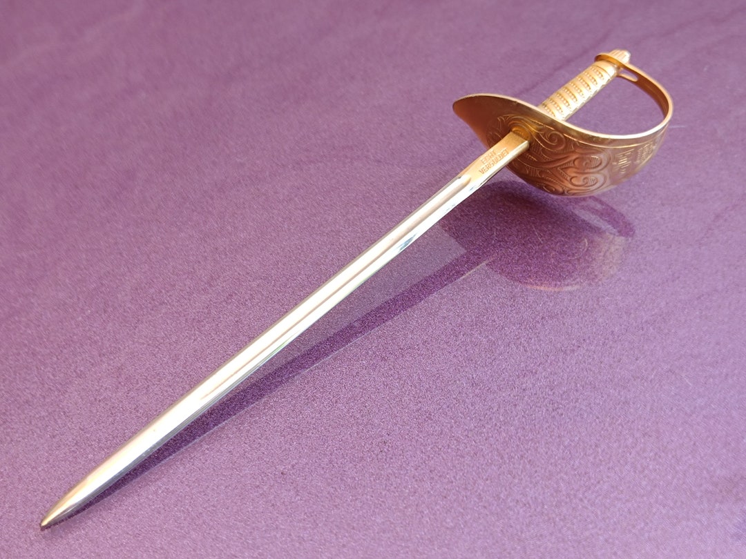 1970s Gold Filled Wilkinson Sword, Echt Vergoldet Letter Opener, Bronze ...