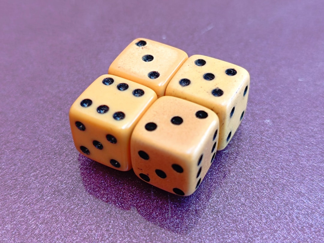 1930s Bakelite Dice SET, Antique Bakelite Dice, Old Dice, Vintage ...