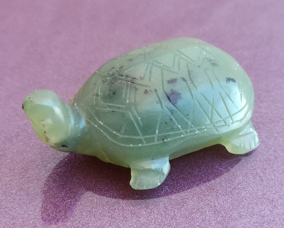 JADE Turtle, Vintage Wishing Turtle, Totem Spirit, Animal Fetish Stone ...