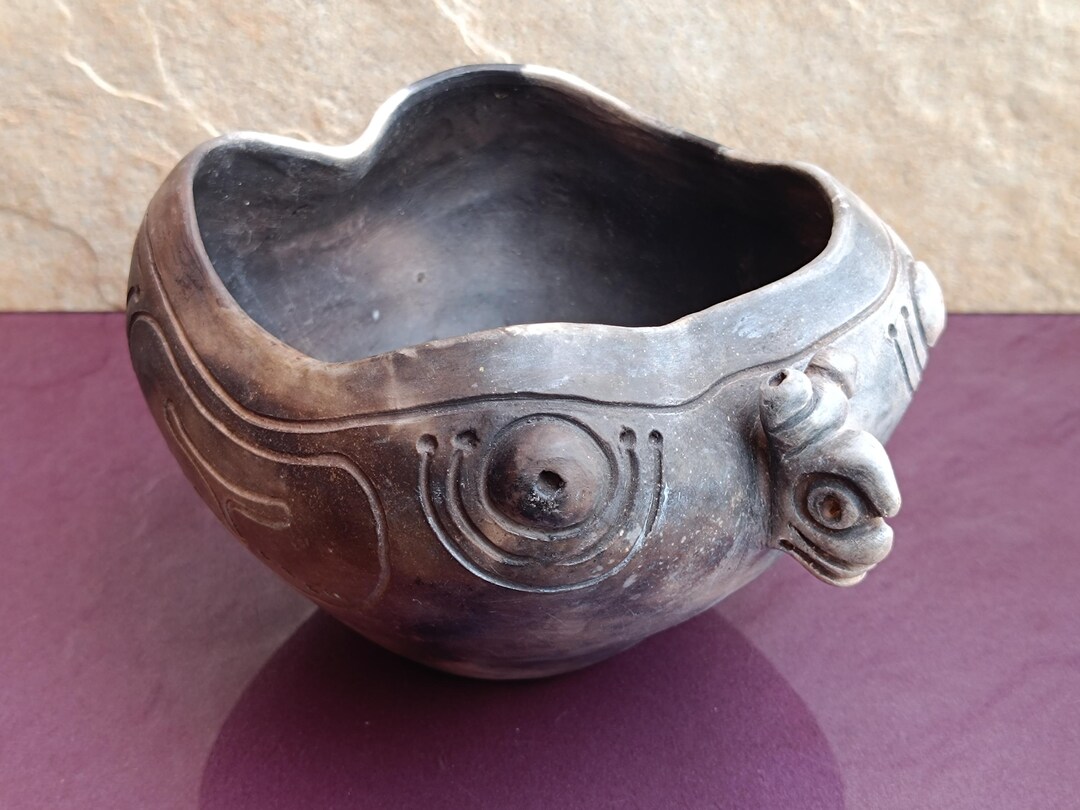 Taino Duho Ceramic Vase With Face, Taino Art Figurine, Replica, Spain ...