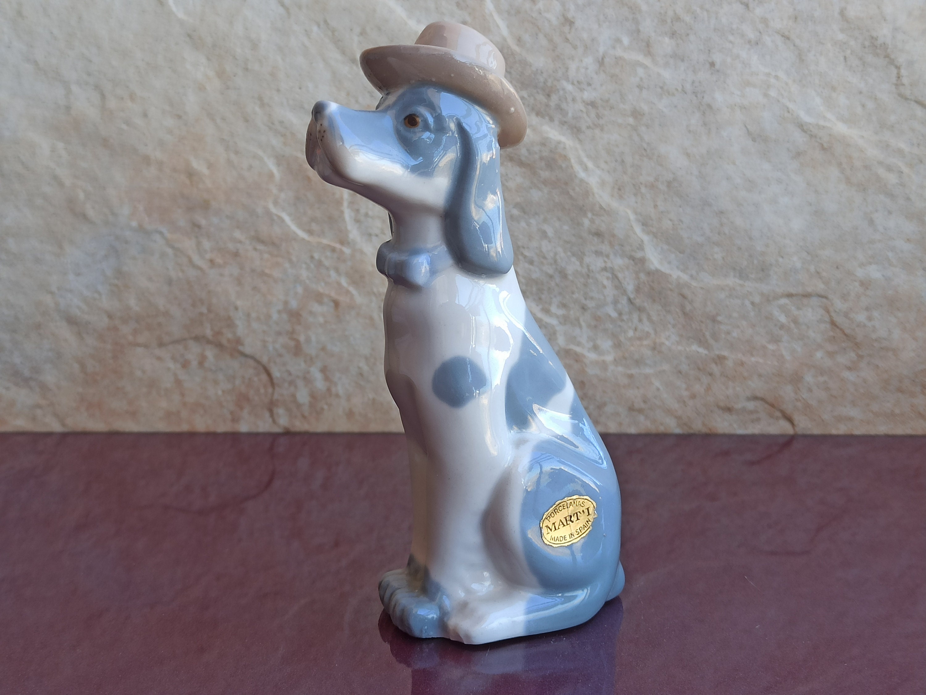 CASADES Marti Dog in a Hat, Lovely Dog Figurine, Porcelain Dog, Vintage ...
