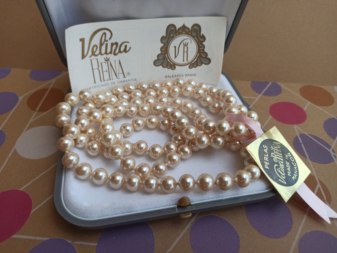 Pearl Velina Reina Necklace, Velina Reina Pearl, White Pearl Necklace ...
