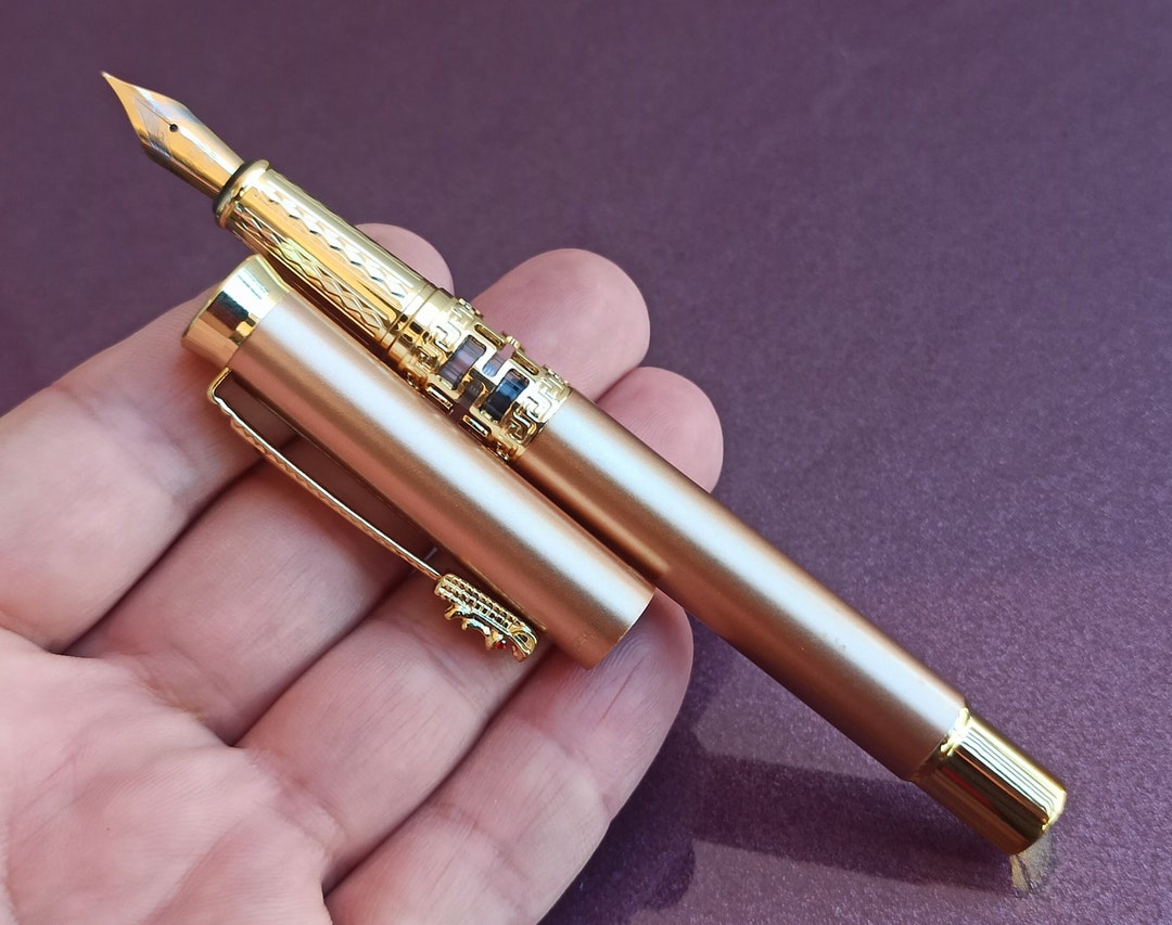 Dragon Fountain Pen, Genius Iridium Gold Plated Fountain Pen, Vintage ...