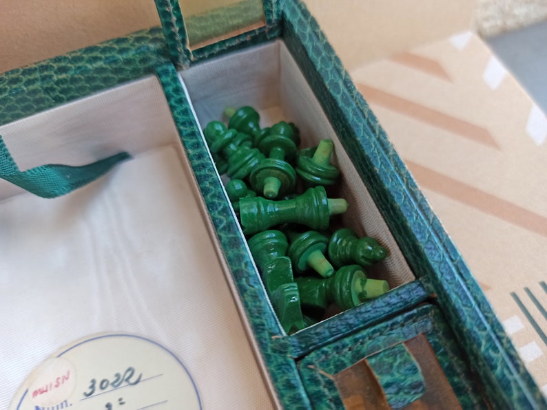 RARE 1950 Hand Carved Chess Antique Chess in Original Box - Etsy