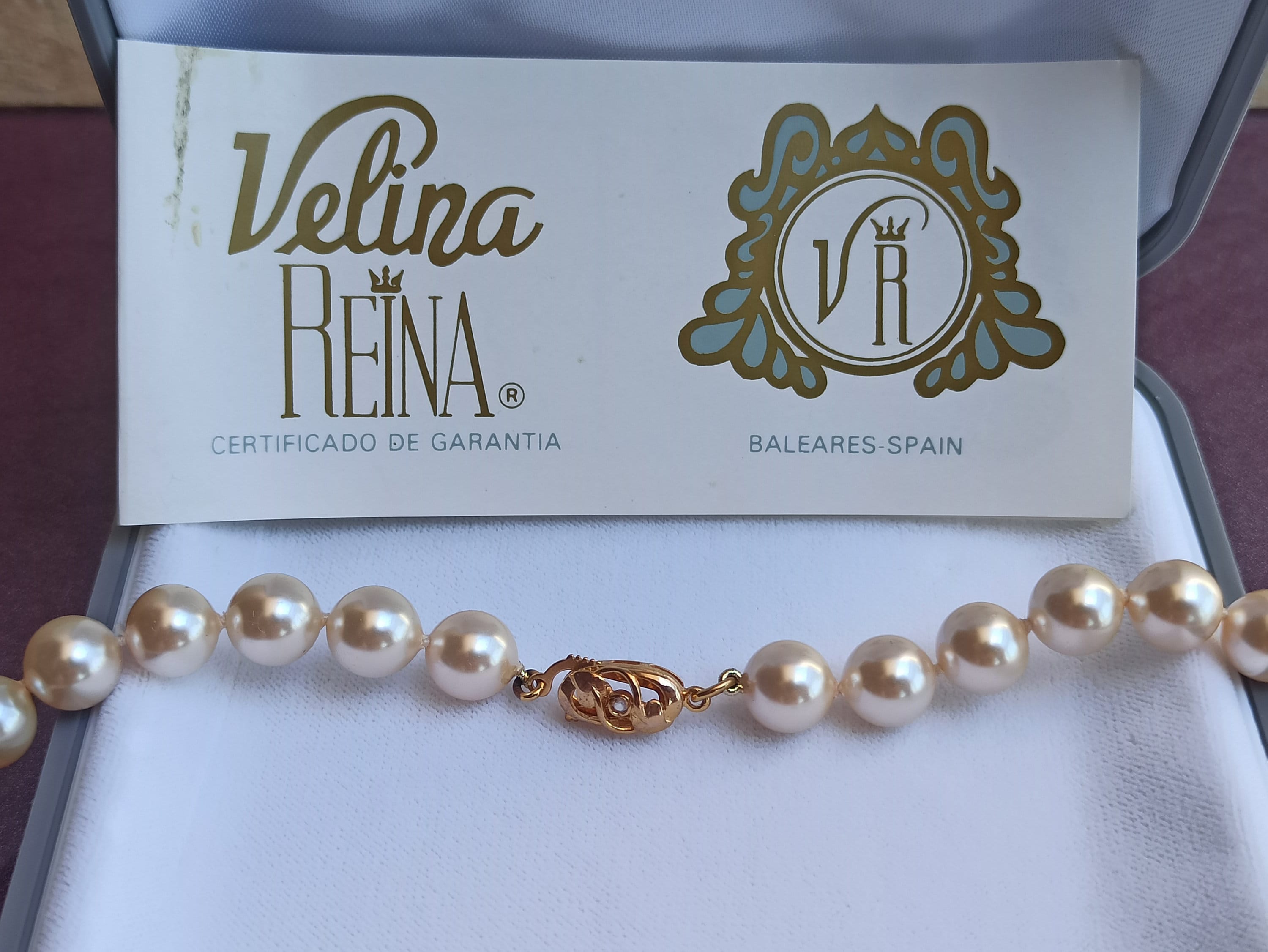 9mm Pearl Velina Reina Necklace, Velina Reina Pearl, White Pearl ...