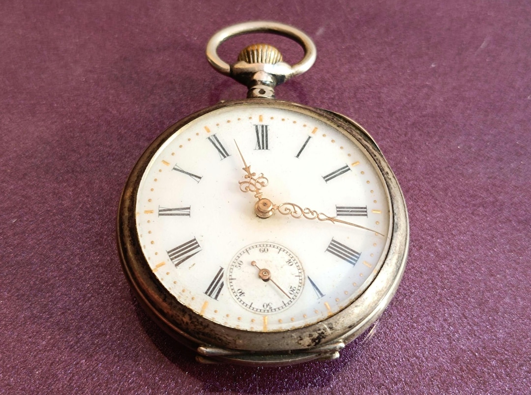 Silver Pocket Mechanical Watch, Silver Spamp Crab 1838-1962, Antique ...