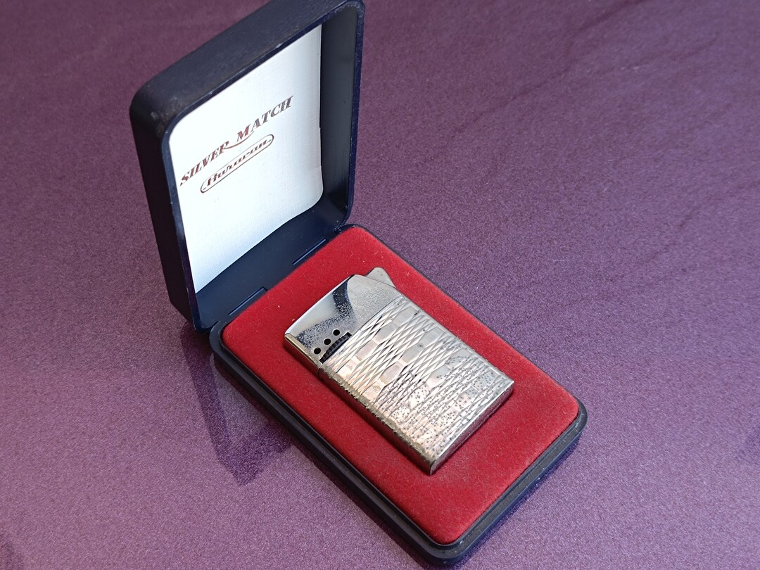 SILVER MATCH Lighter, Antique 1970 Pocket Lighter, Collectable ...