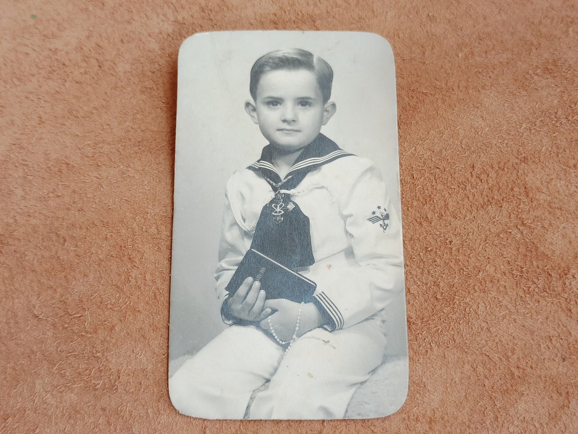 Old Photo 1960, First Communion Photo, Little Boy Communion, Antique ...