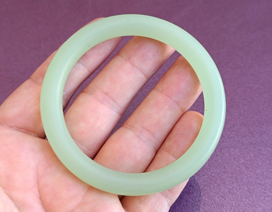Jadeite Light Green Grade A Jade Bangle, Green Jadeite Bangle, Jade ...