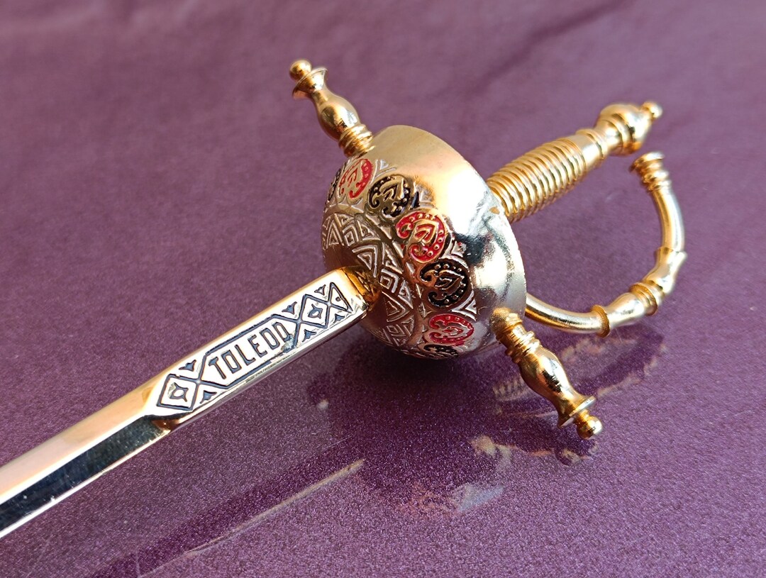 1970 Toledo Sword LETTER OPENER, Old Letter Opener, Bronze Letter ...