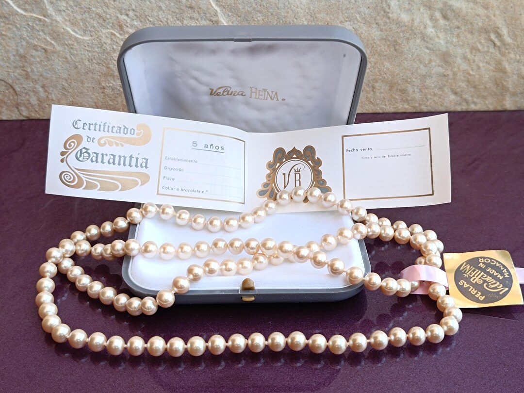 8mm Pearl Velina Reina Necklace, Velina Reina Pearl, White Pearl ...