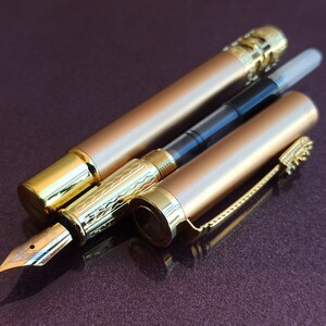 Dragon Fountain Pen, Genius Iridium Gold Plated Fountain Pen, Vintage ...