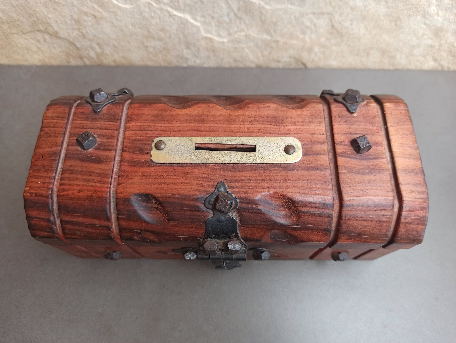 Treasure Chest Antique Wooden Chest Vintage Chest Slot for - Etsy