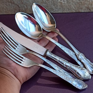Solingen Silver Plated Cutlery Set, Romantic Dinner Cutlery, Vintage ...