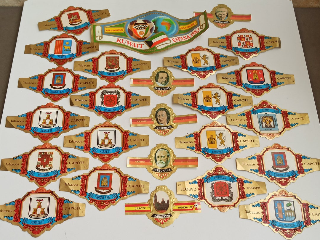 Cigar Label SET, Capote, Personajes, Tobaco Labels, Cigar Etiquette ...