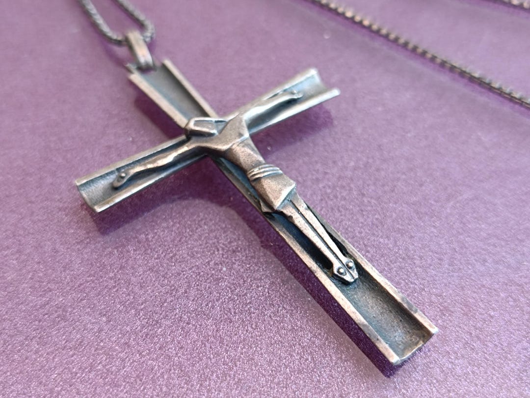 925 Silver Jesus Christ Cross Pendant, Jesus Cross, Religious Cross ...