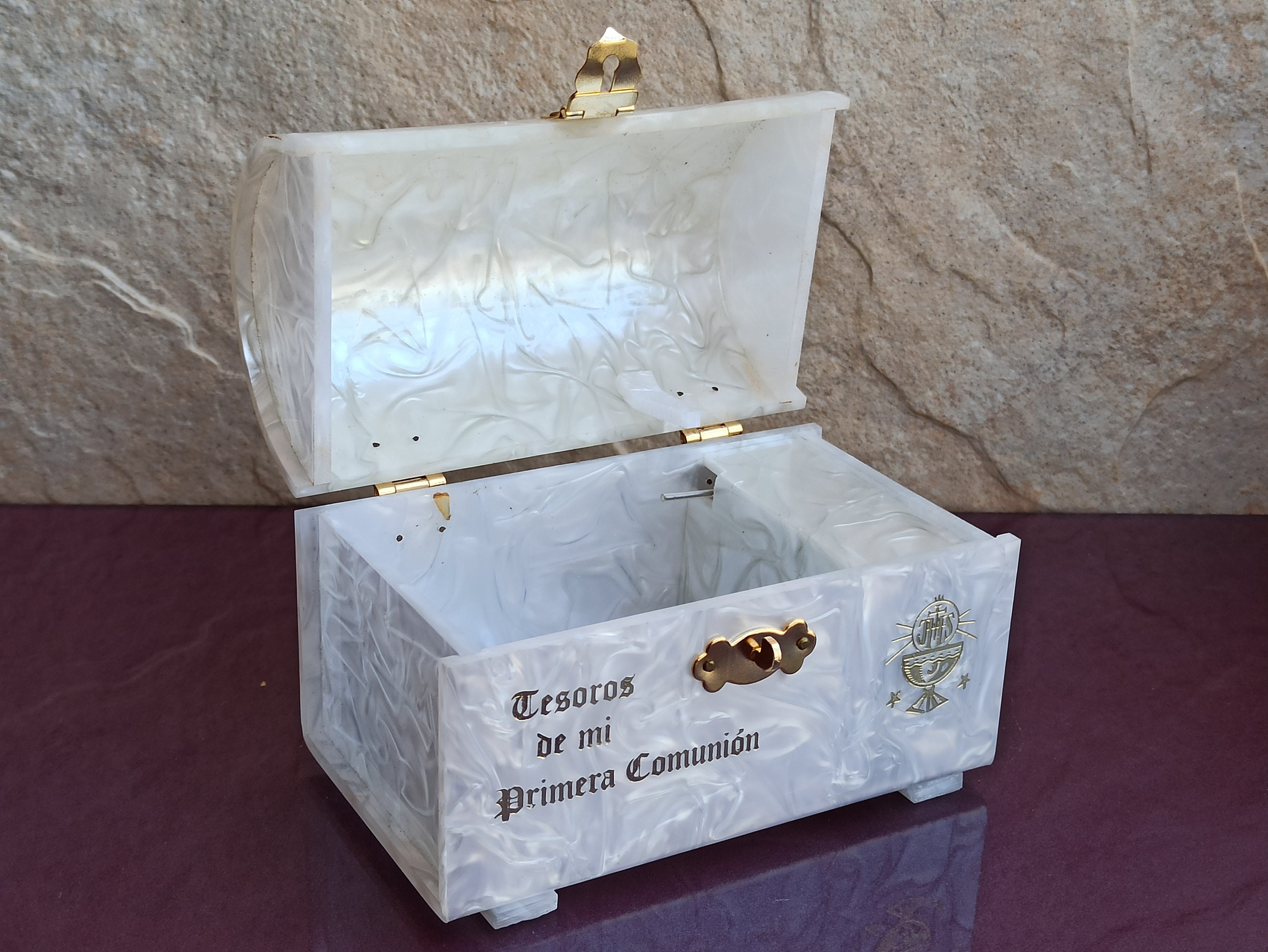 Religious Music Box, Primera Comunion, First Communion, Antique Music ...