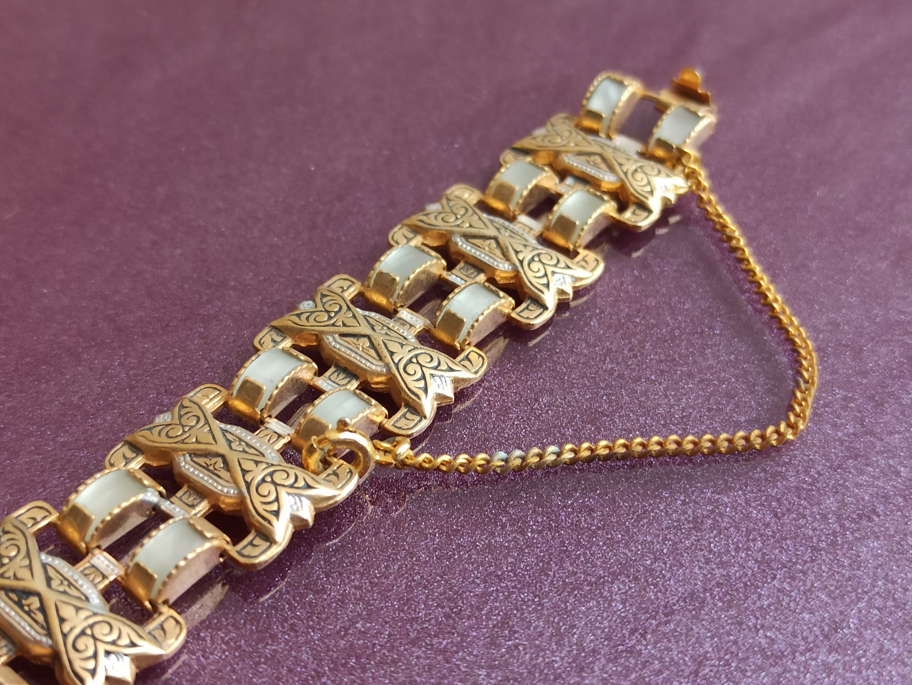 1960 Toledo Damascene Bracelet Gold Plated Toledo Bracelet - Etsy