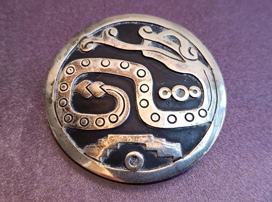 925 Silver Mexico Mayan Pendant, Mayan Pendant, Mexican Mayan Calendar ...