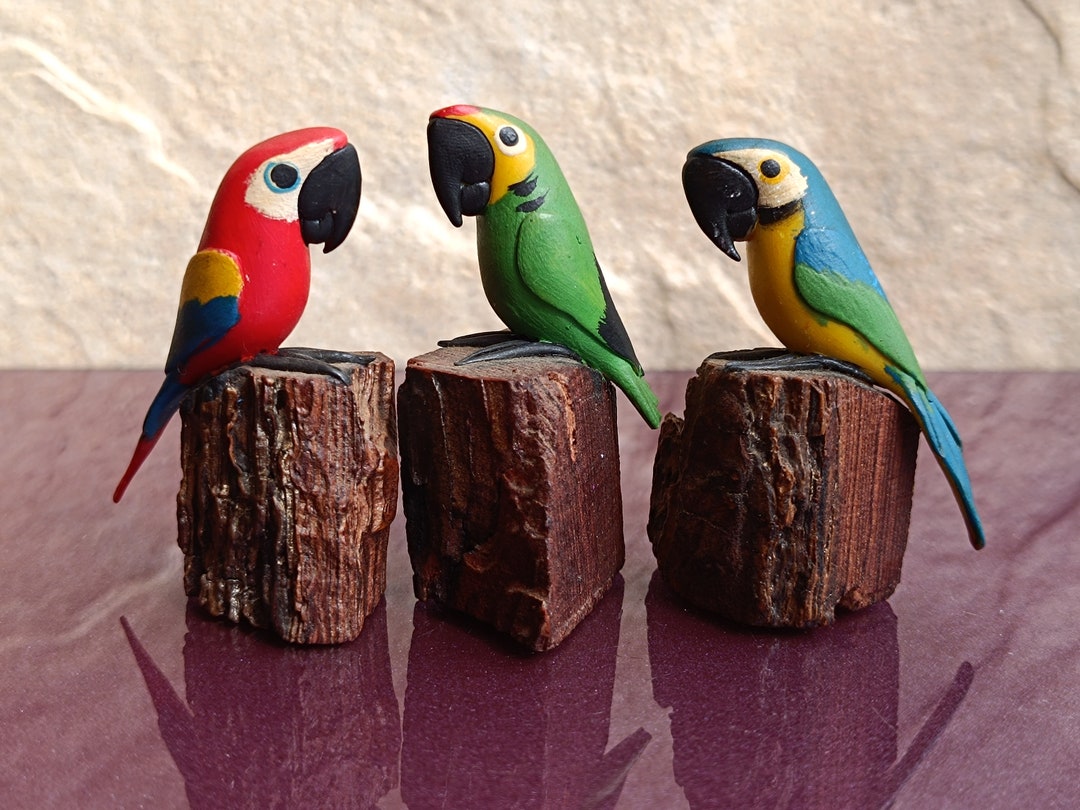 Porcelain Parrots, Ceramic Hand Painted Parrot, Birds Collection ...