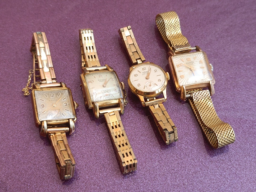1950s Gold Filled Swiss Watches, 15 Rubis Watch, Gold Filled Watch ...