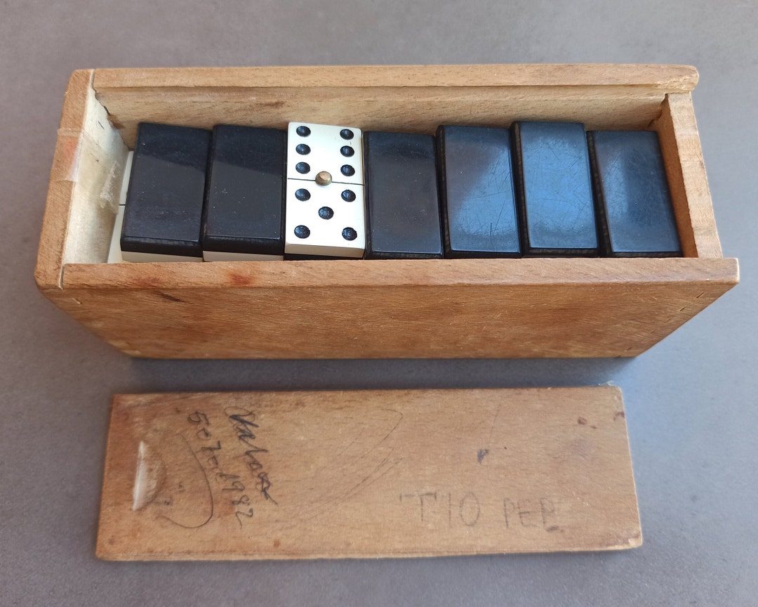1980 Dominoes Board Game, English Domino, Vintage Game, Dominoes Game ...
