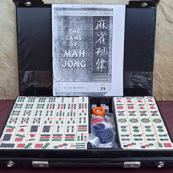 Vintage Complete Mah Jong Set - Etsy