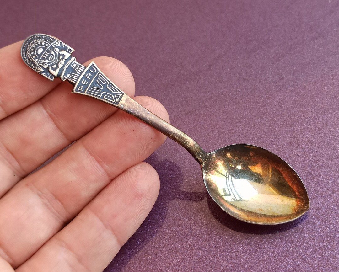 1960 Silver 925 Peru Spoon, Silver PERU Souvenir, Collector Spoon ...