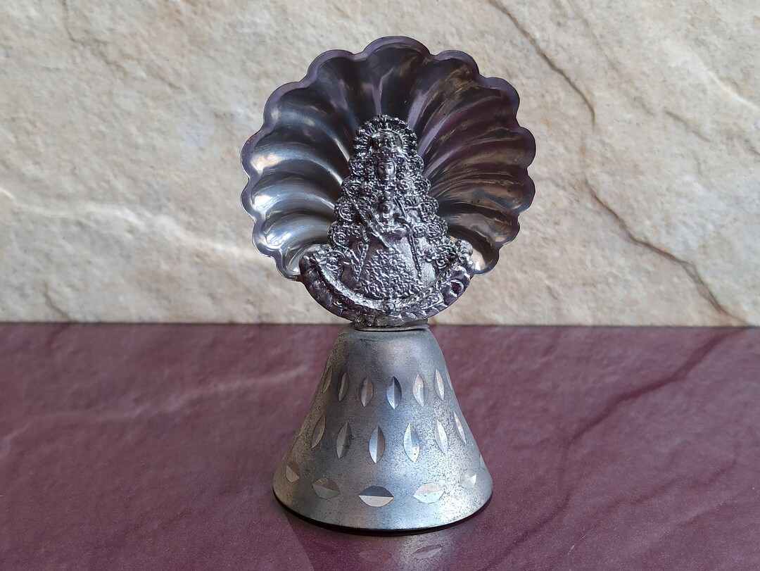 Ntra Sra Del Rocio Religious Bell, Vintage Silver Plated Bell, Retro ...