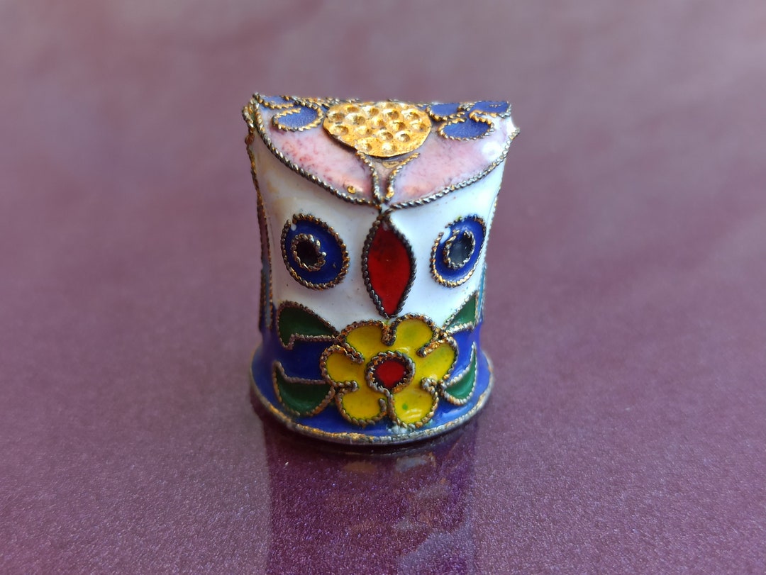 Thimble Cloisonne, Thimble Collectible, Antique Thimble, Hand Made ...