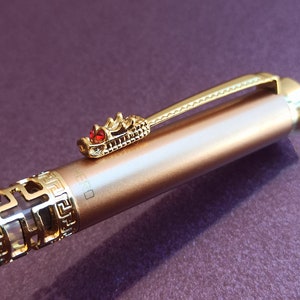 Dragon Fountain Pen, Genius Iridium Gold Plated Fountain Pen, Vintage ...