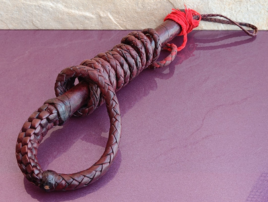Leather Whip, Leather Scourge, Fantasy Whip, Handmade Whip, Vintage ...