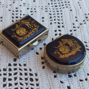 LIMOGES Pill Box Set of 2, Vintage Pill Box, Mini Box, France Retro Box ...