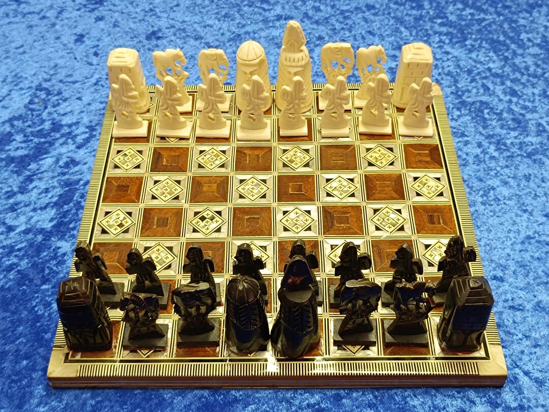 RARE Handmade Chess Game, Antique 1970 Chess, Vintage Chess, Mother of ...