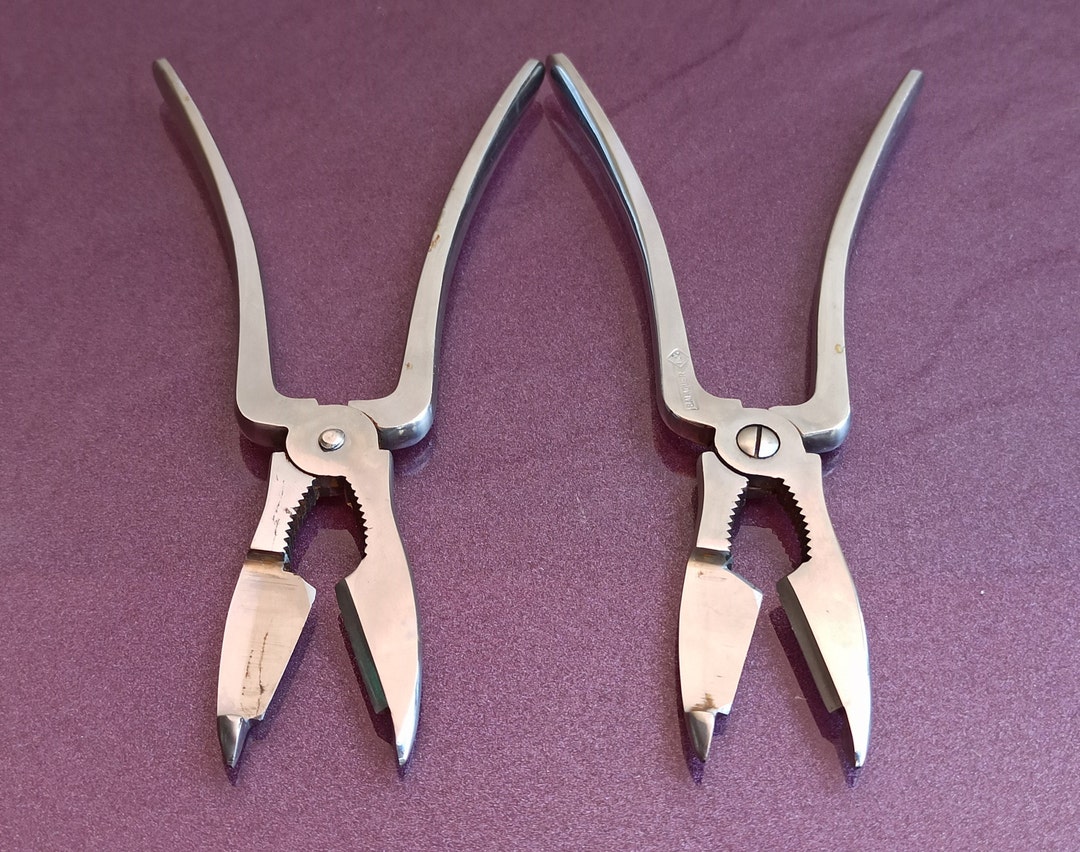 1970 Pair BALAGUER INOX Seafood Tongs, Vintage Seafood Tongs, Cracky ...