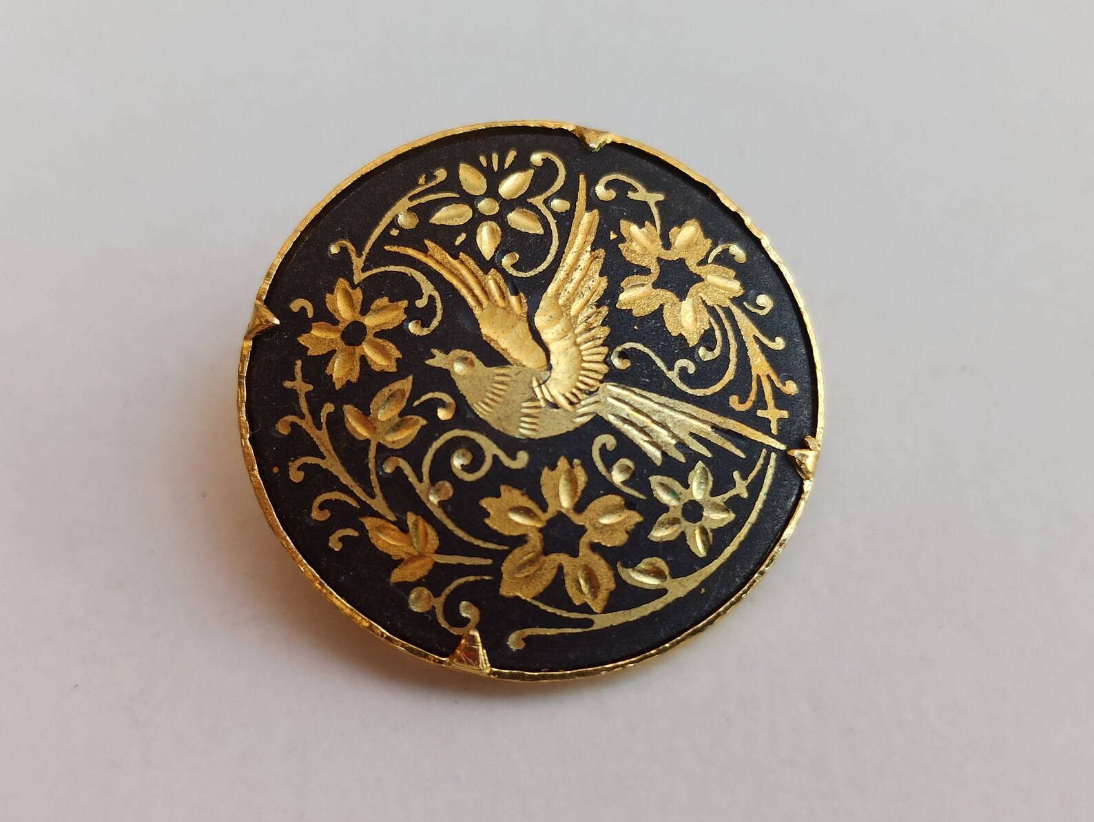 Toledo Bird Brooch, Vintage Brooch, Filigree Spanish Brooch, Bohemian ...