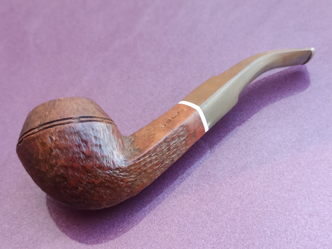 GOLF Briar Pipe, Made in France, Briar Pipe, Antique Smoking Pipe ...