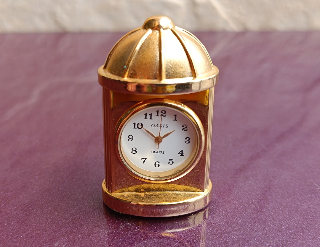 OASIS Gold Filled Quartz Japan Watch, Quartz Watch, Small Table Clock ...