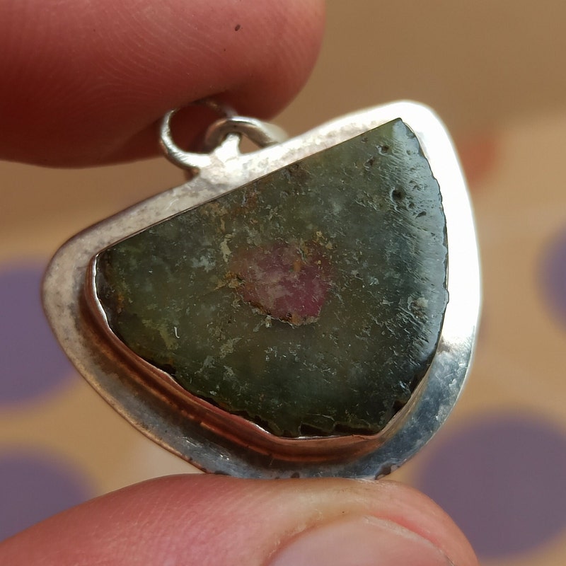 Watermelon Tourmaline Pendant - Etsy