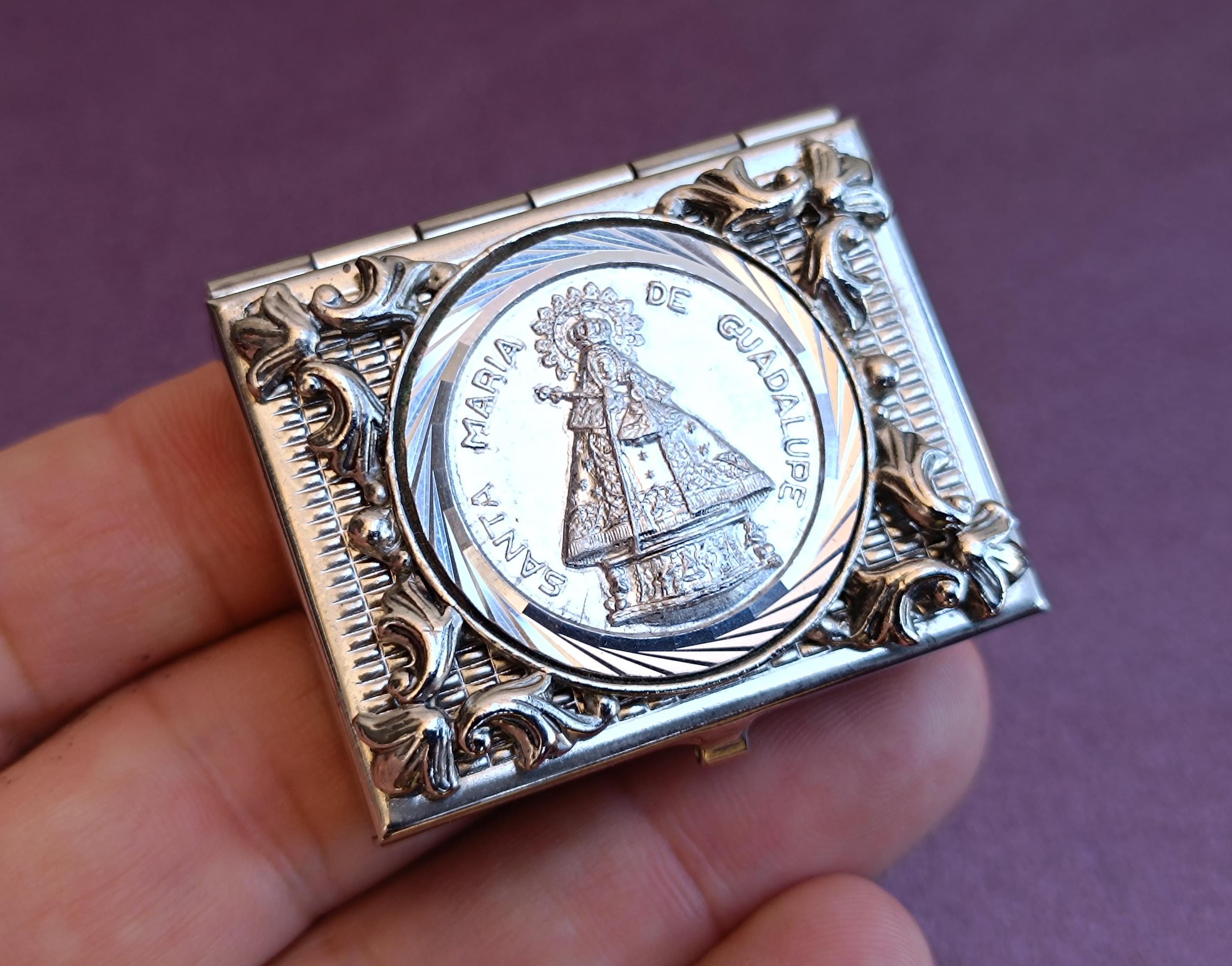 1980s Santa Maria De Guadalupe Pill Box, Virgin Guadalupe Pill Box ...