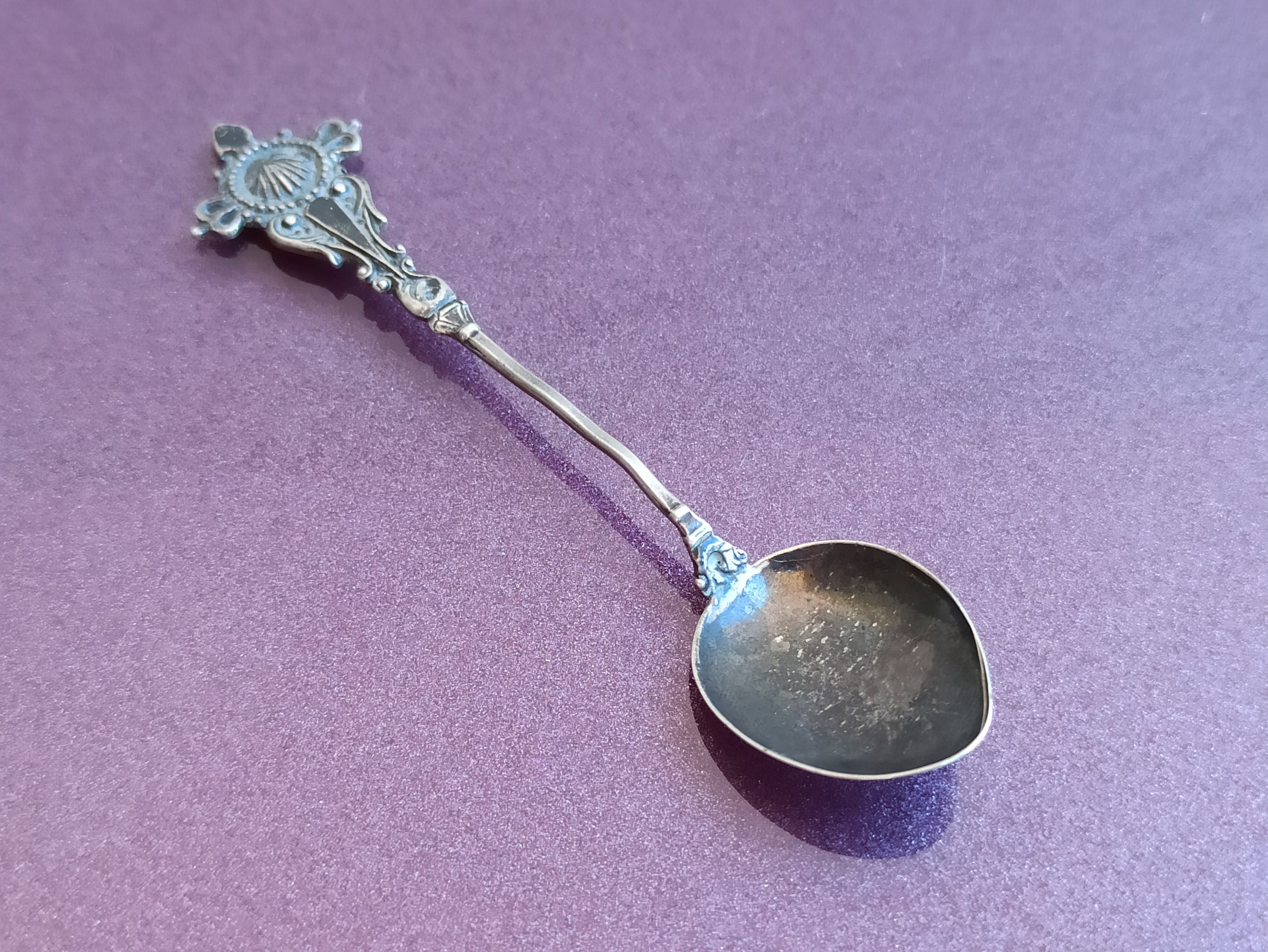 1930 Silver Tea Spoon, Collection Spoon, Religious Spoon, Santiago De ...