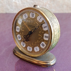 1960s LOOPING SWISS Alarm Clock With Mechanical Mechanism Antimagnetic ...