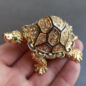 Gold Filled Turtle Box, Vintage Box, Jewelery Box, Retro Box, Retro ...
