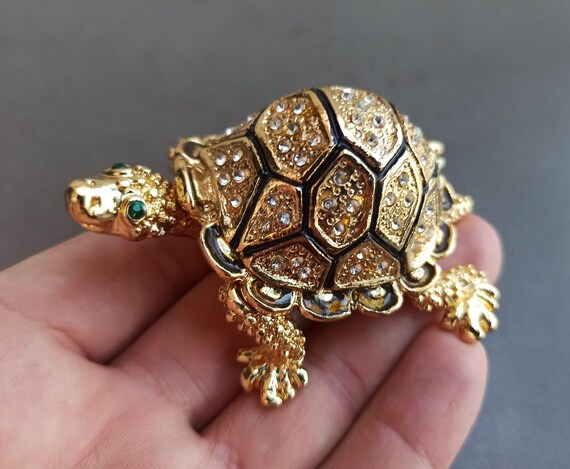 Bronze Turtle Box, Vintage Box, Jewellery Box, Retro … - Gem